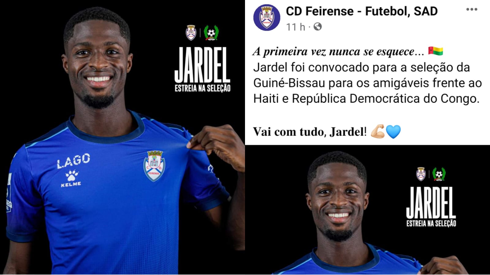 DJURTUS: JARDEL CONVOCADO PARA AMIGÁVEIS CONTRA HAITI E RDC - O GOLO GB
