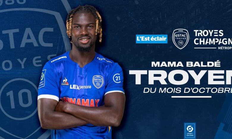 TROYES: MAMA BALDÉ ELEITO JOGADOR DO MÊS DE OUTUBRO - O GOLO GB